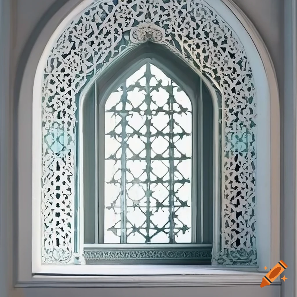 Gothic islamic window design on Craiyon