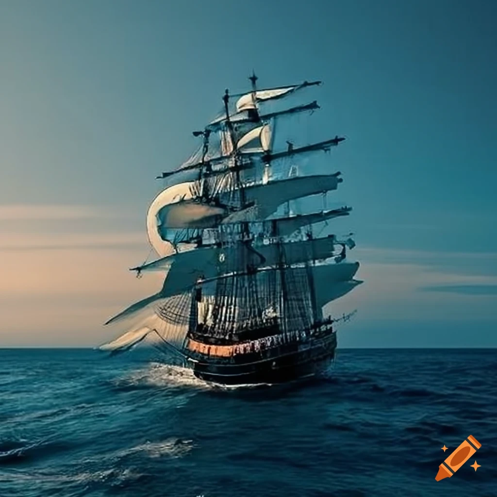 Golden ship on Craiyon