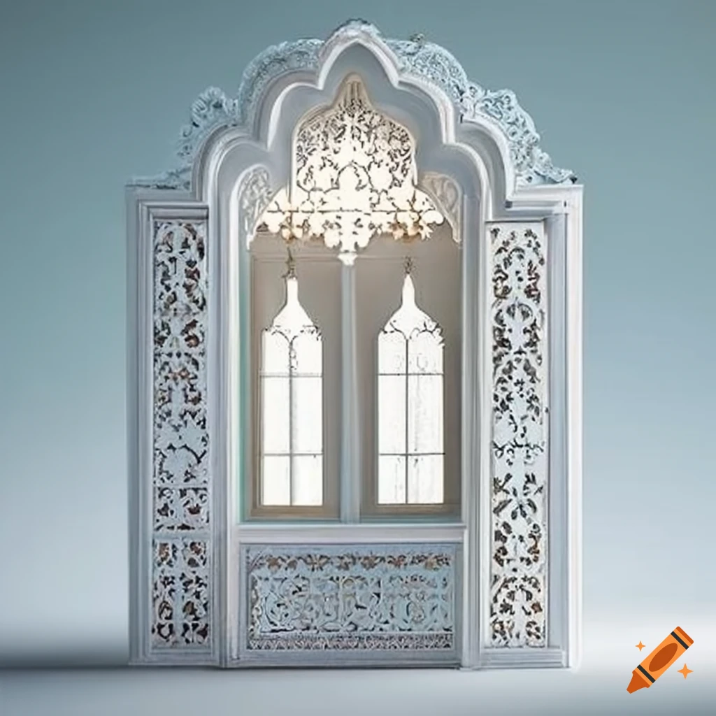 White altar window in islamic art style on Craiyon