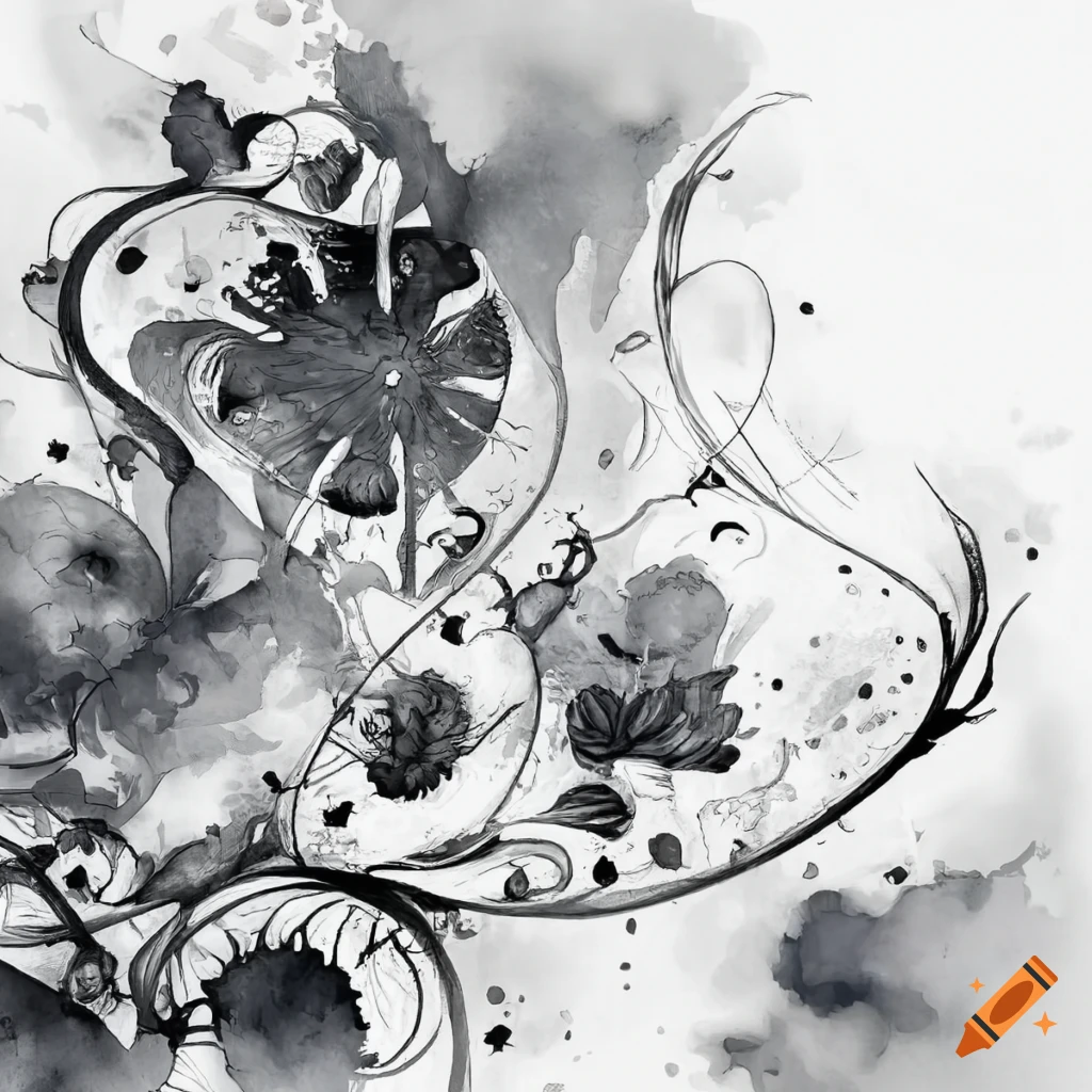 Intricate chapter decoration on a white background on Craiyon