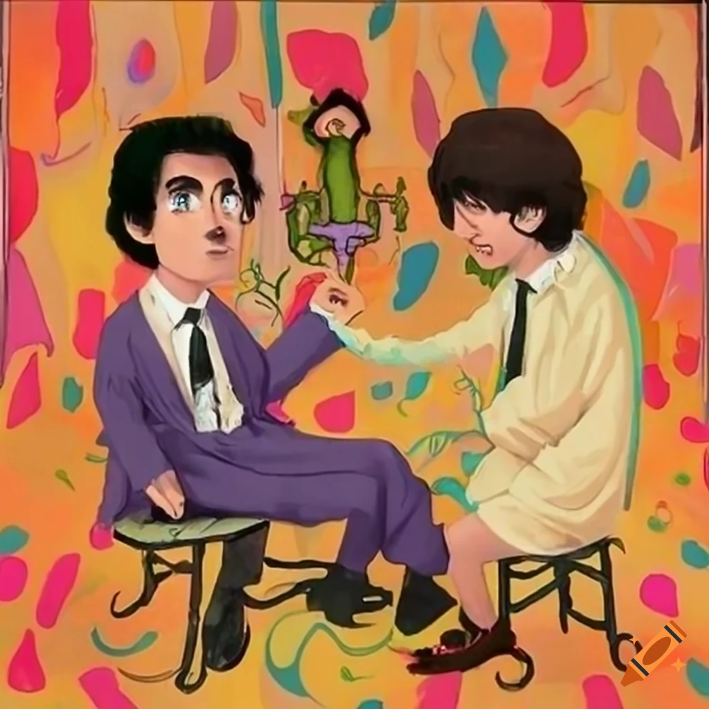 Colorful and whimsical artwork of tally hall's album cover on Craiyon