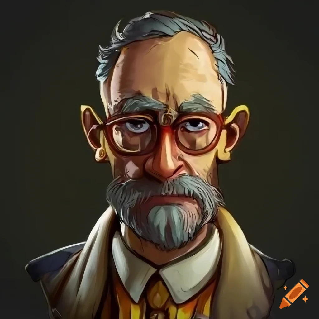 Harry Dubois from Disco Elysium in The Simpsons on Craiyon