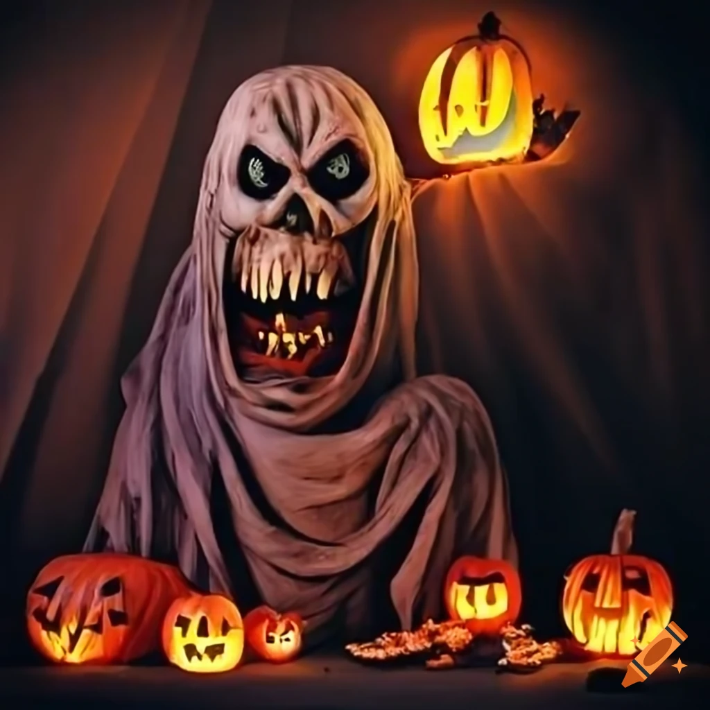 Scary halloween house on Craiyon