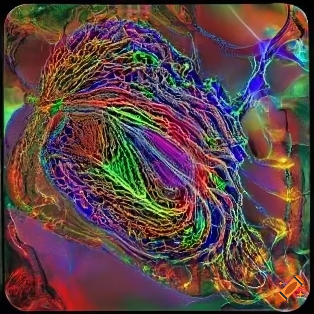 Schematic of a neural network architecture on Craiyon