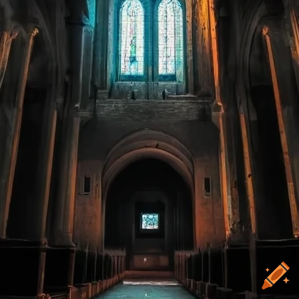Gothic church with golden spires and bell on Craiyon