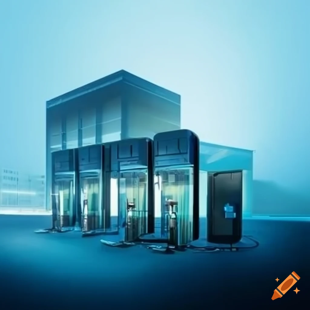 Modern building with EV charging infrastructure on Craiyon