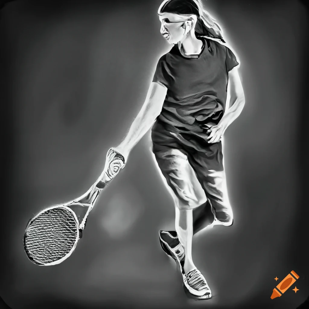 Neon tennis after sunset