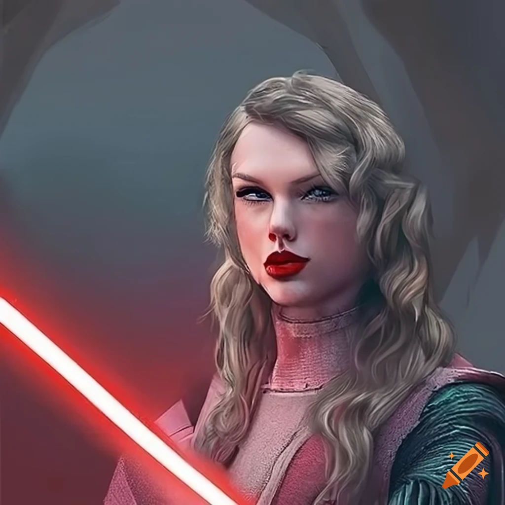 Illustration of taylor swift as a sith lord on Craiyon