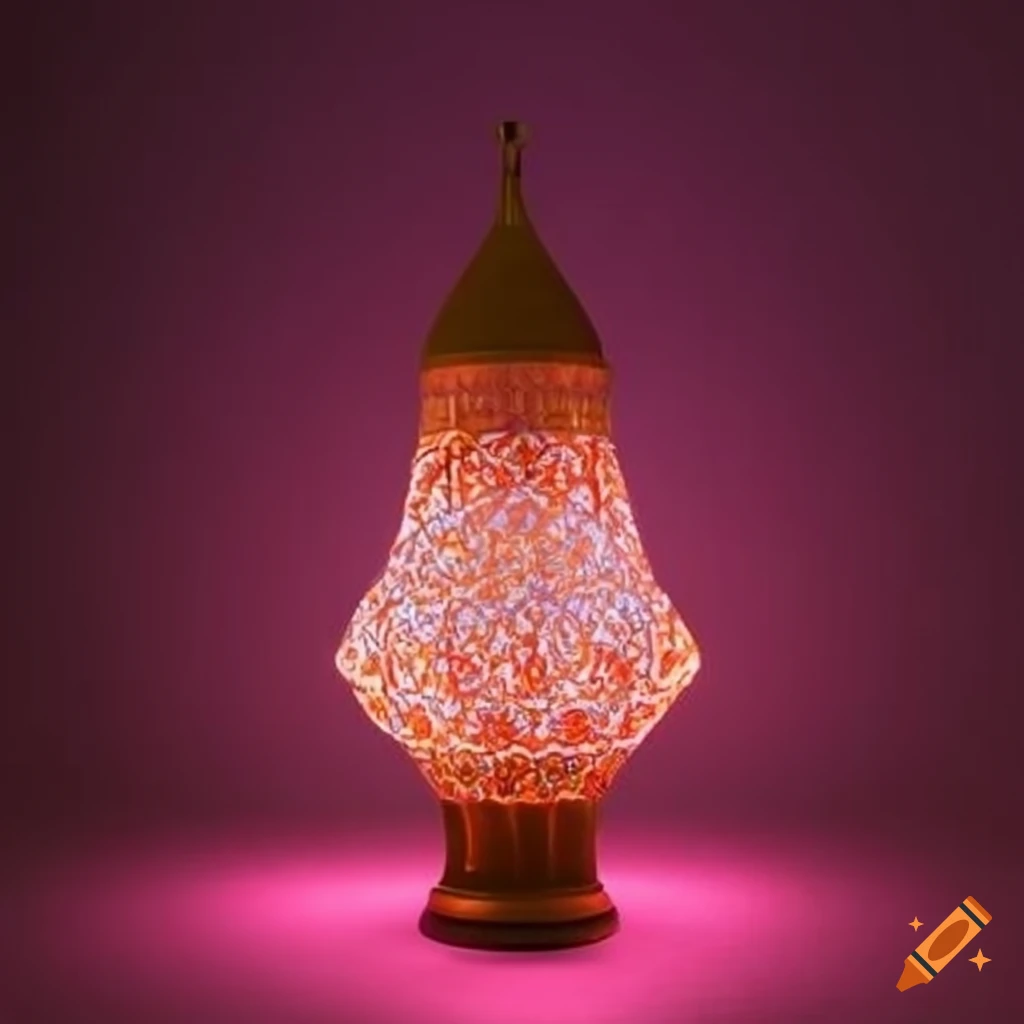 Pink islamic art lamp