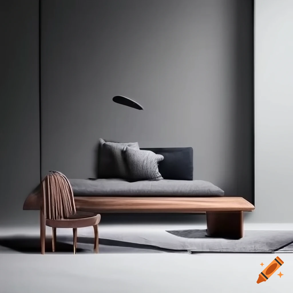 Minimalist gray design with depth effect on Craiyon