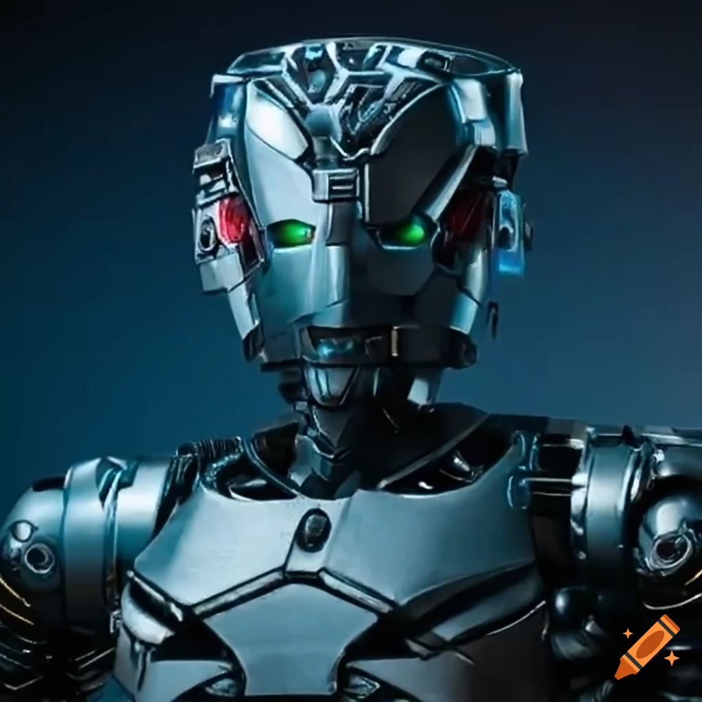 Image of an action hero robot on Craiyon