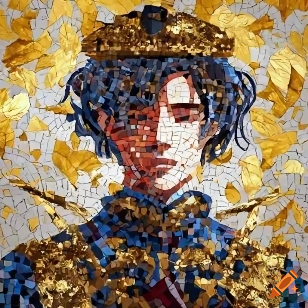 Ultra detailed mosaic painting in anime style on Craiyon