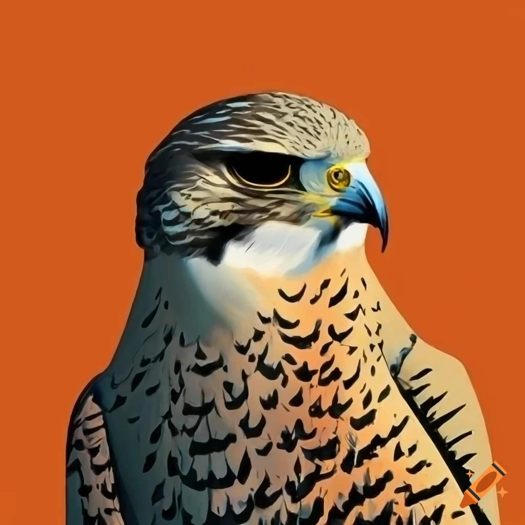 Minimalist drawing of a hawk on Craiyon