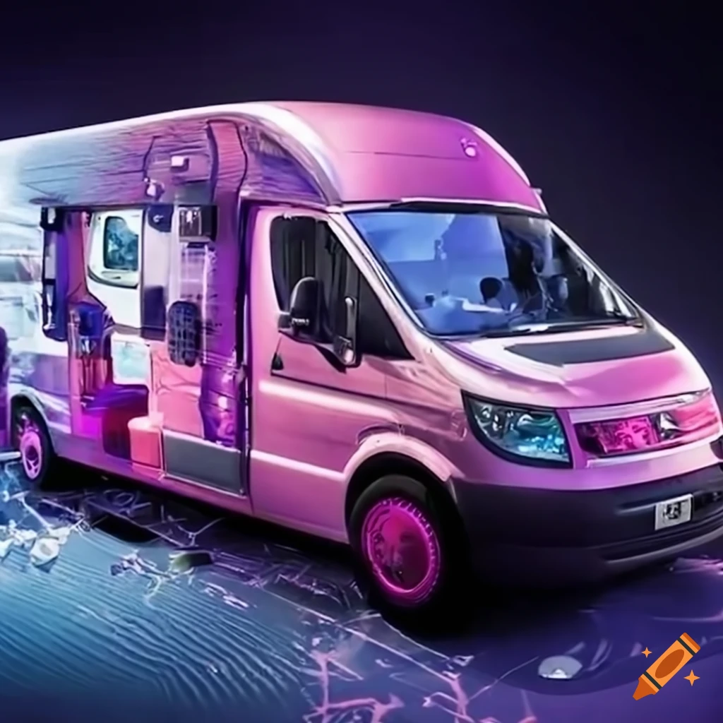 Image of a converted van as a mobile hospital on Craiyon