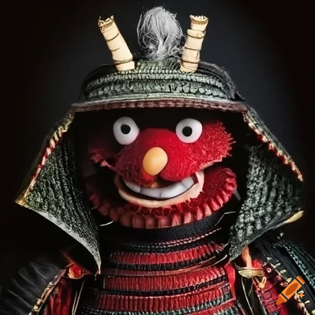Muppet samurai illustration on Craiyon