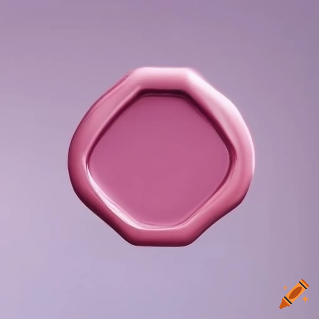 Pink metallic diamond-shaped wax seal on Craiyon