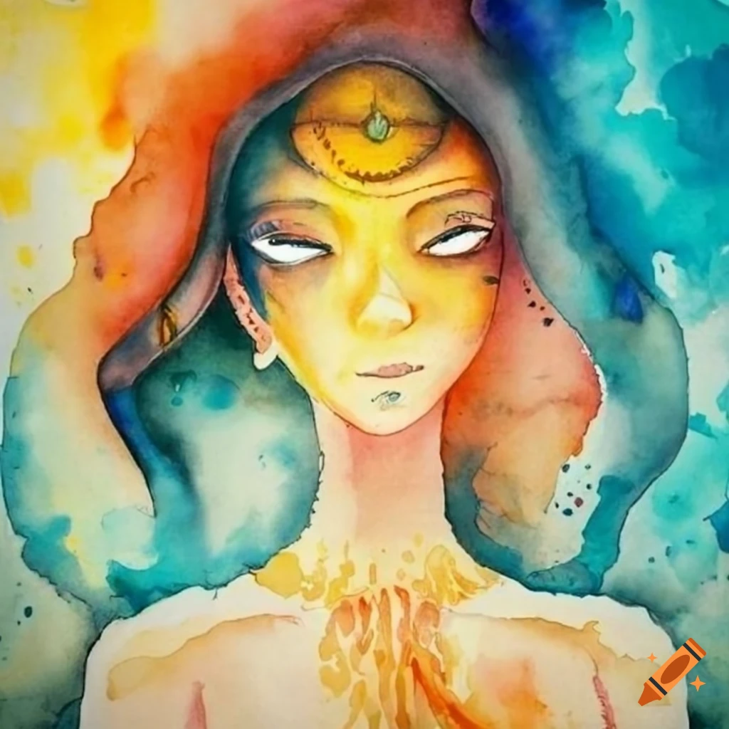 Watercolor painting of divine guiding hand