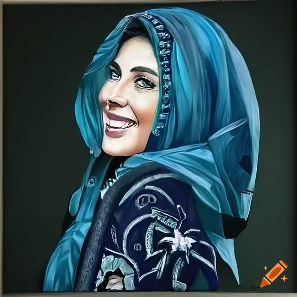 Detailed drawing of a beautiful middle-aged woman on Craiyon