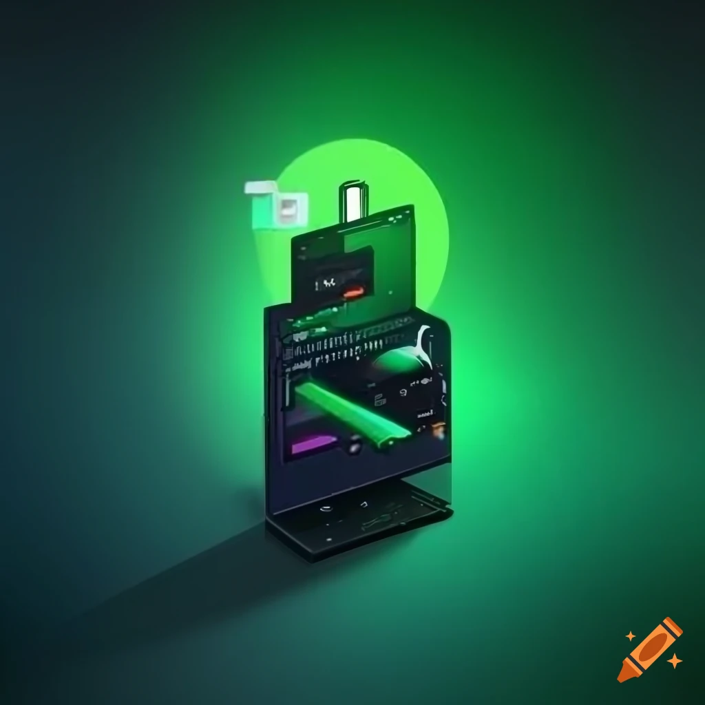 Black and green UI/UX design for an AI validation website on Craiyon