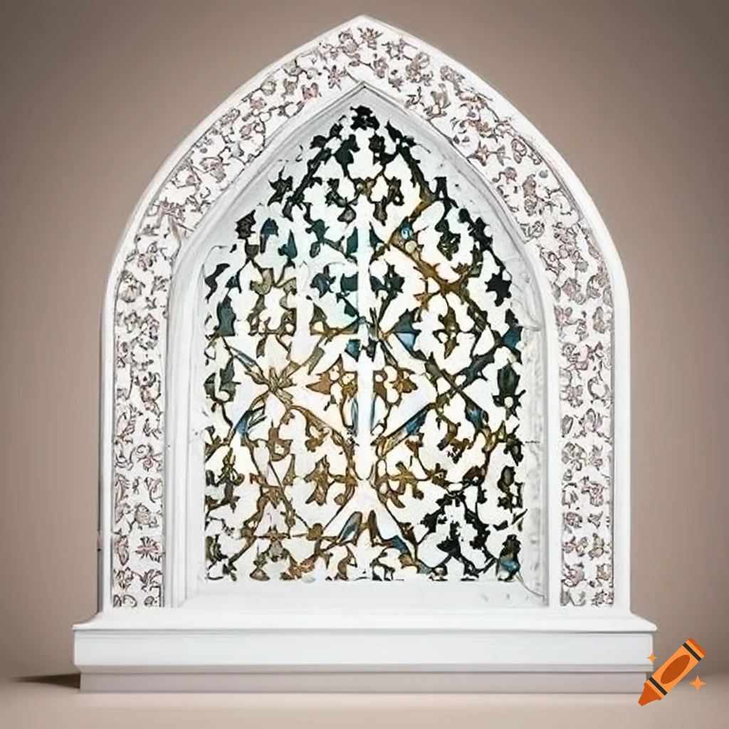 White altar window in islamic art style on Craiyon