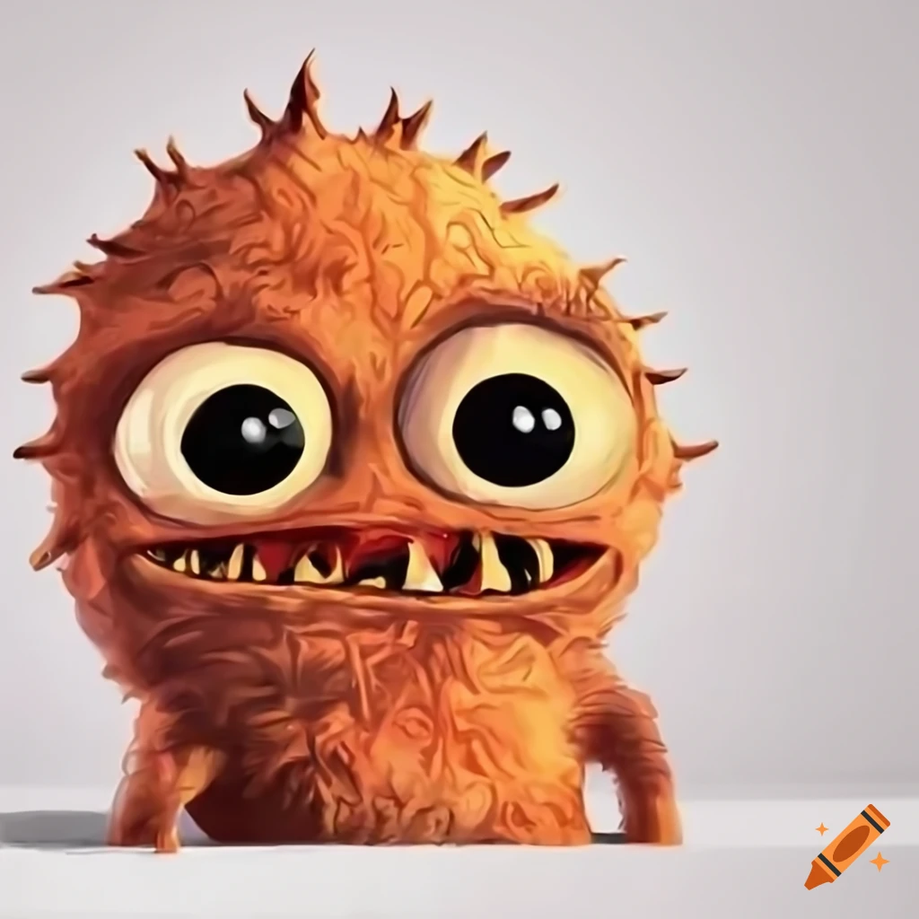 Cute monster holding a glass of milk with friends, stank milk splash on ...