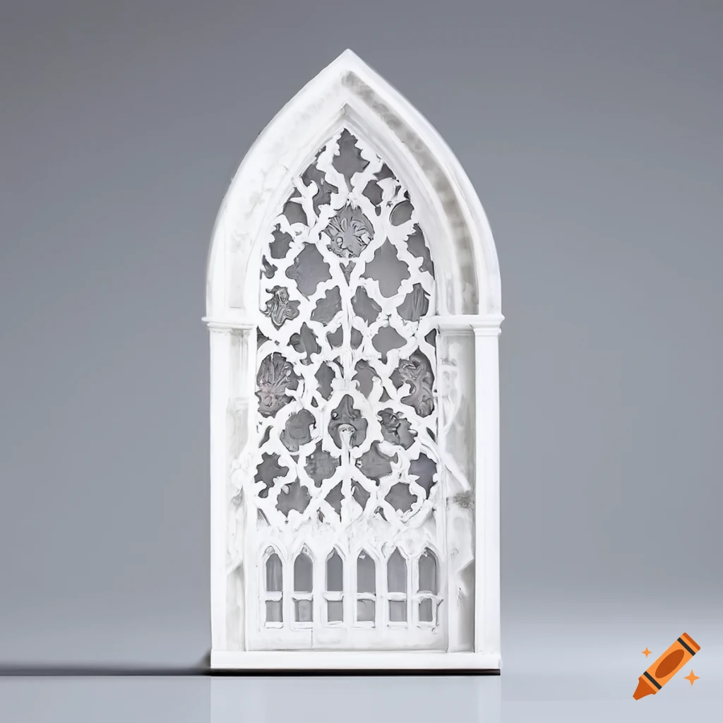 White islamic window design on Craiyon