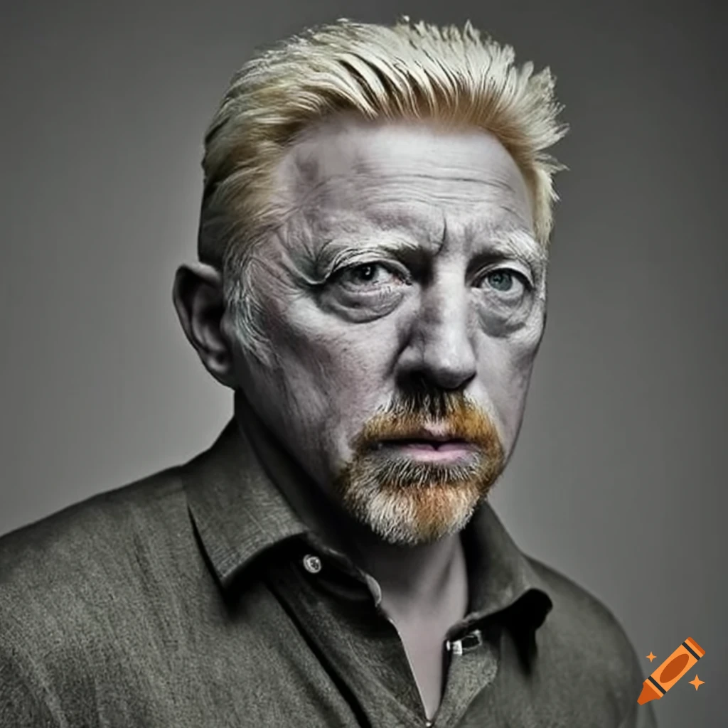 Portrait of boris becker in van gogh style