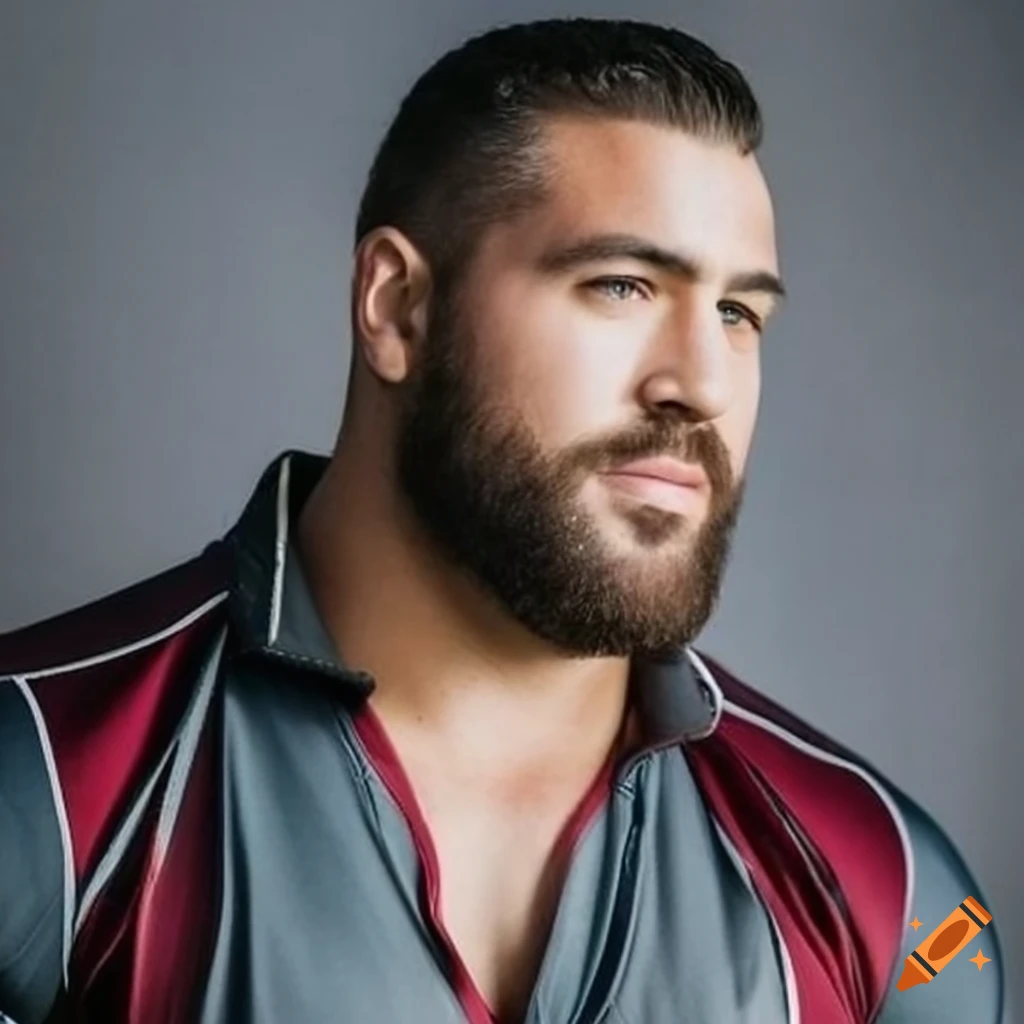 Portrait of a 30-year-old spanish rugby player with a small moustache ...