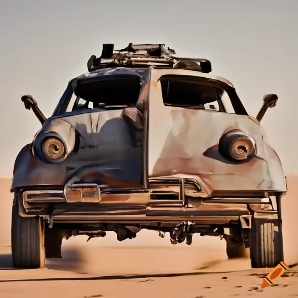 Post-apocalyptic car in the desert