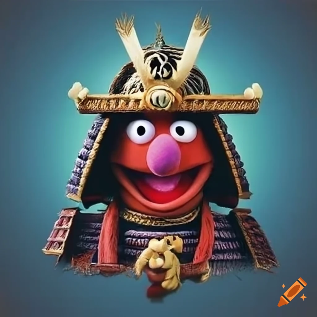 Muppet samurai illustration on Craiyon