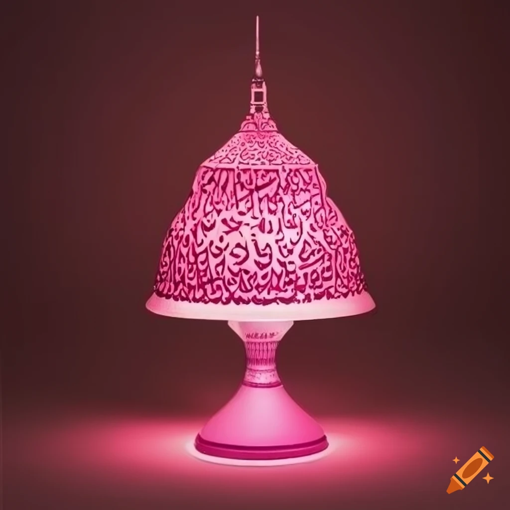 Pink islamic art lamp