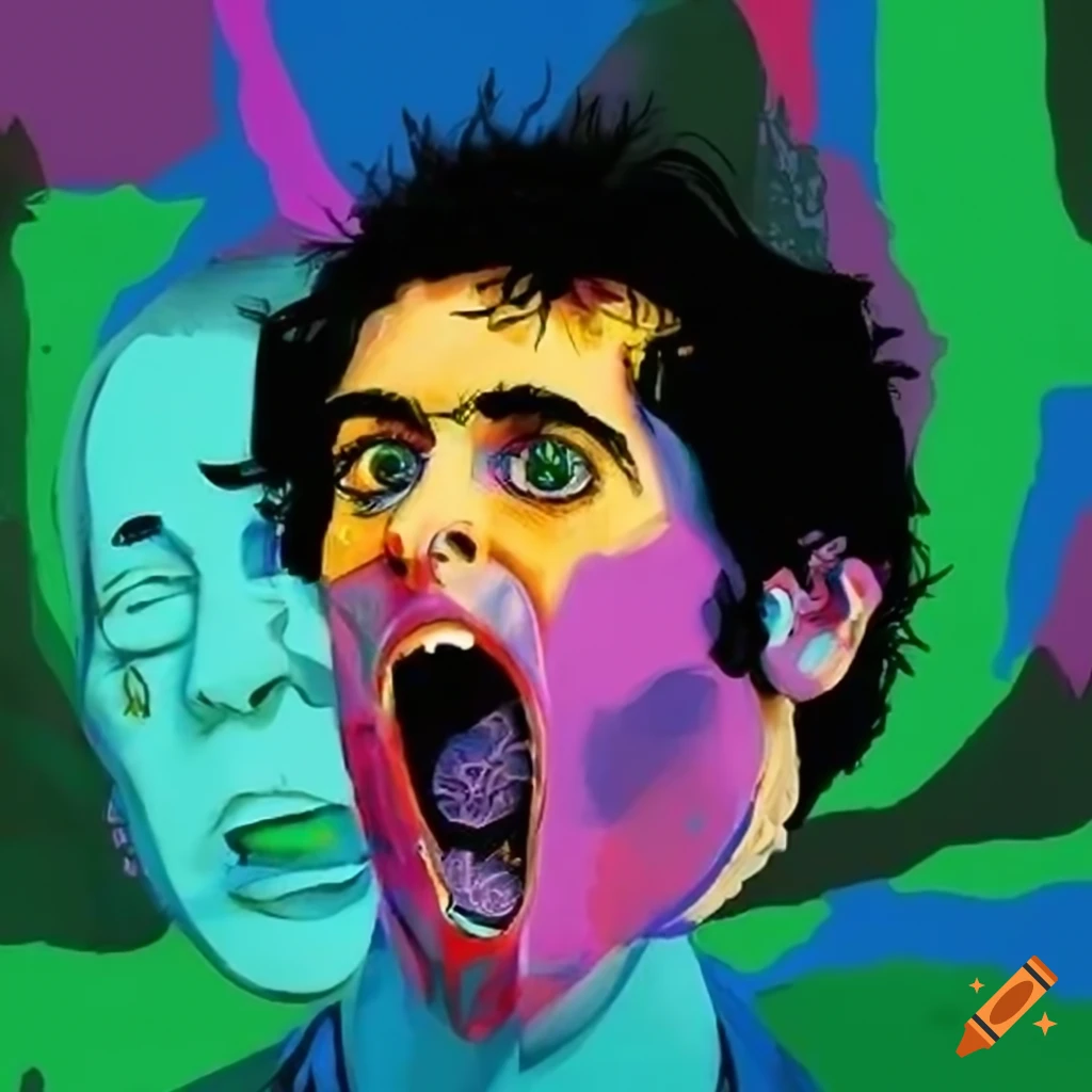 Colorful and whimsical artwork of tally hall's album on Craiyon