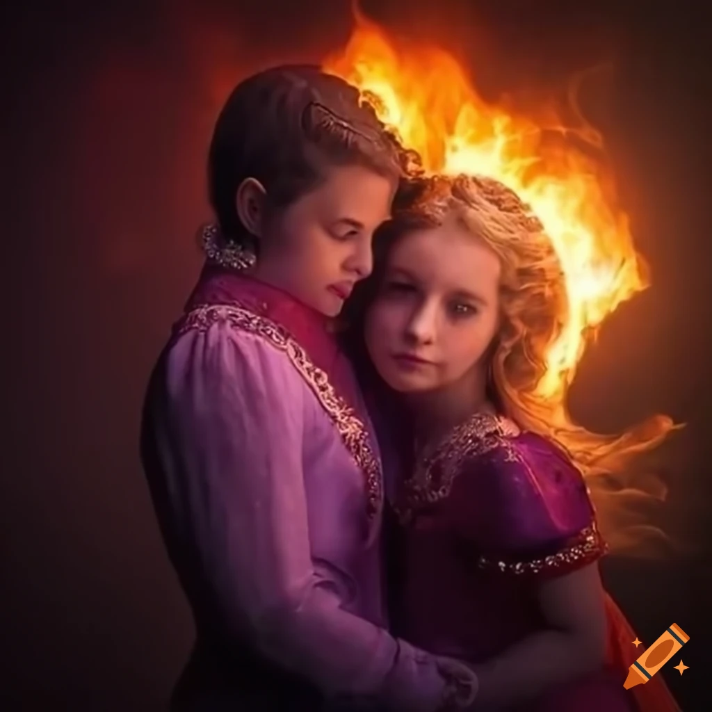 Magical embrace of a princess and prince on Craiyon