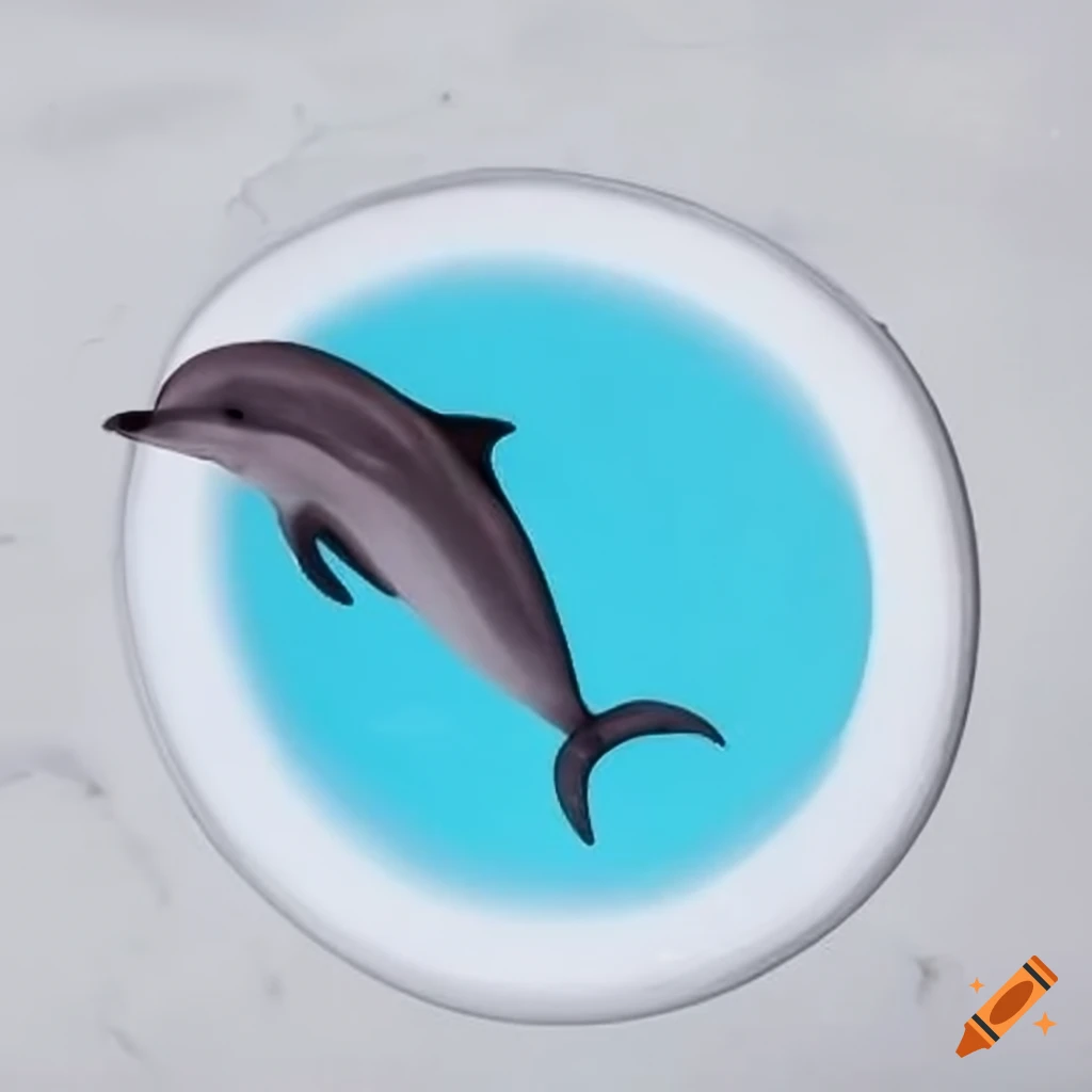 Cute dolphin in a circle on Craiyon