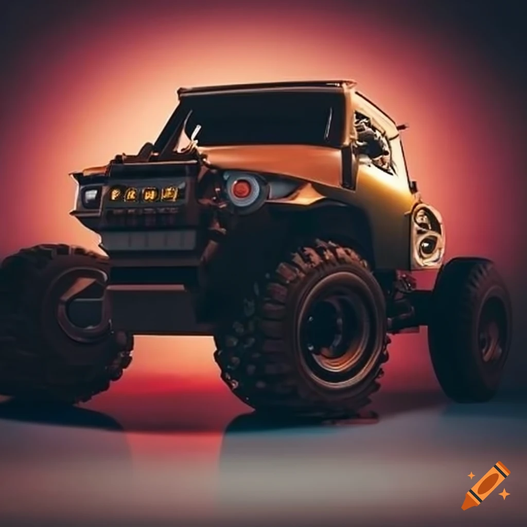 Custom-built vehicle on Craiyon