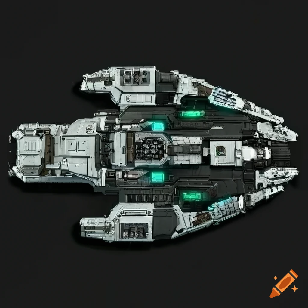 Spaceship Top View Futuristic Spaceships Concept Art