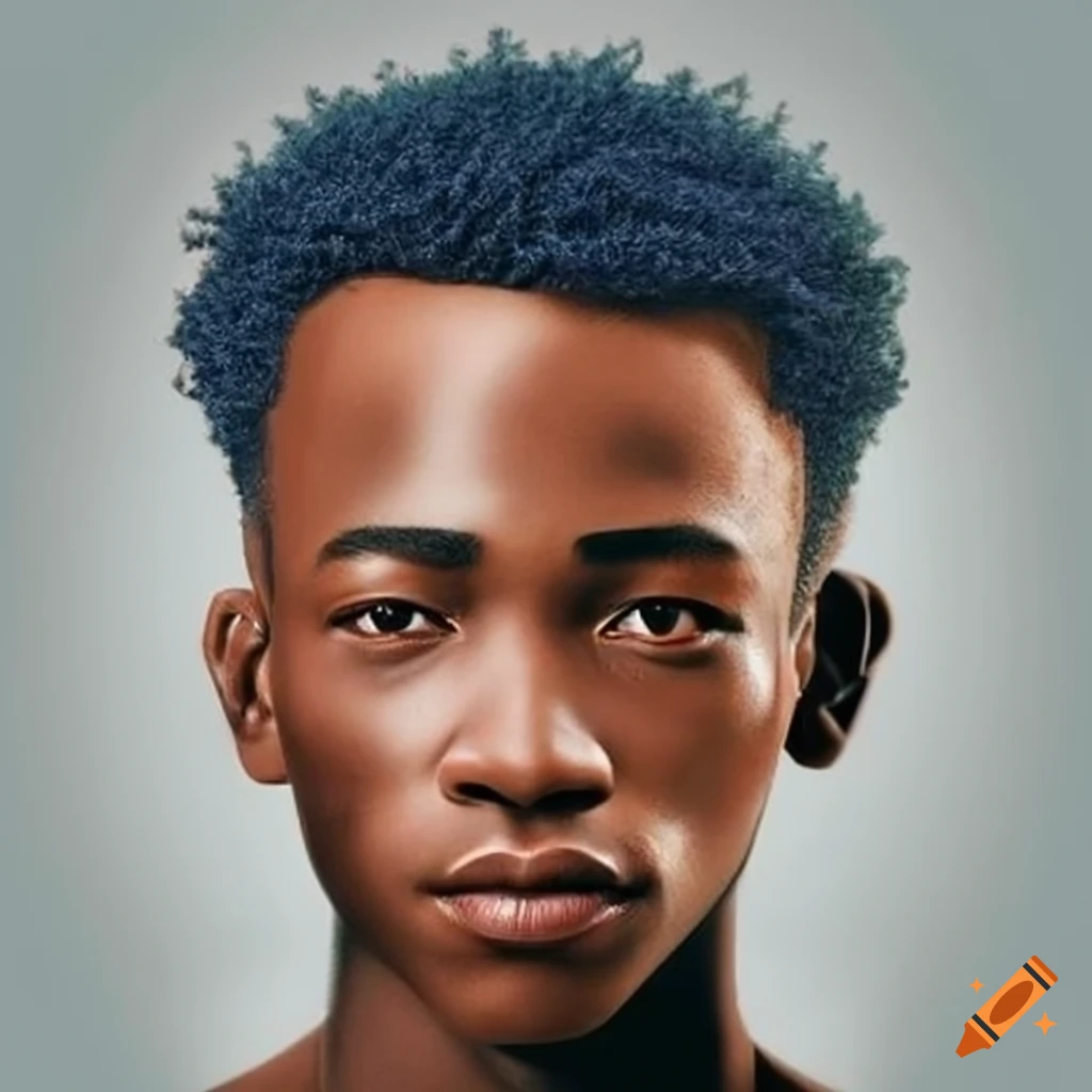 Portrait of a young african man on Craiyon