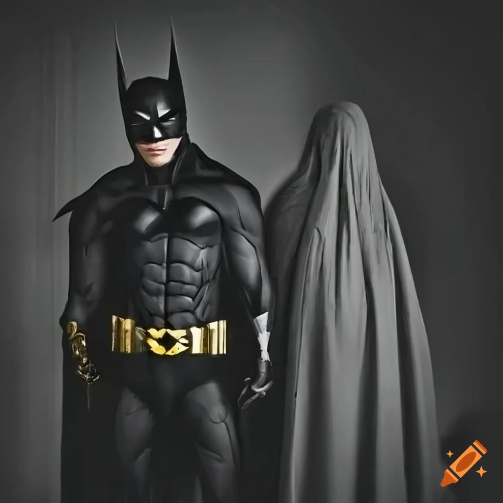 Batman surrounded by ghosts