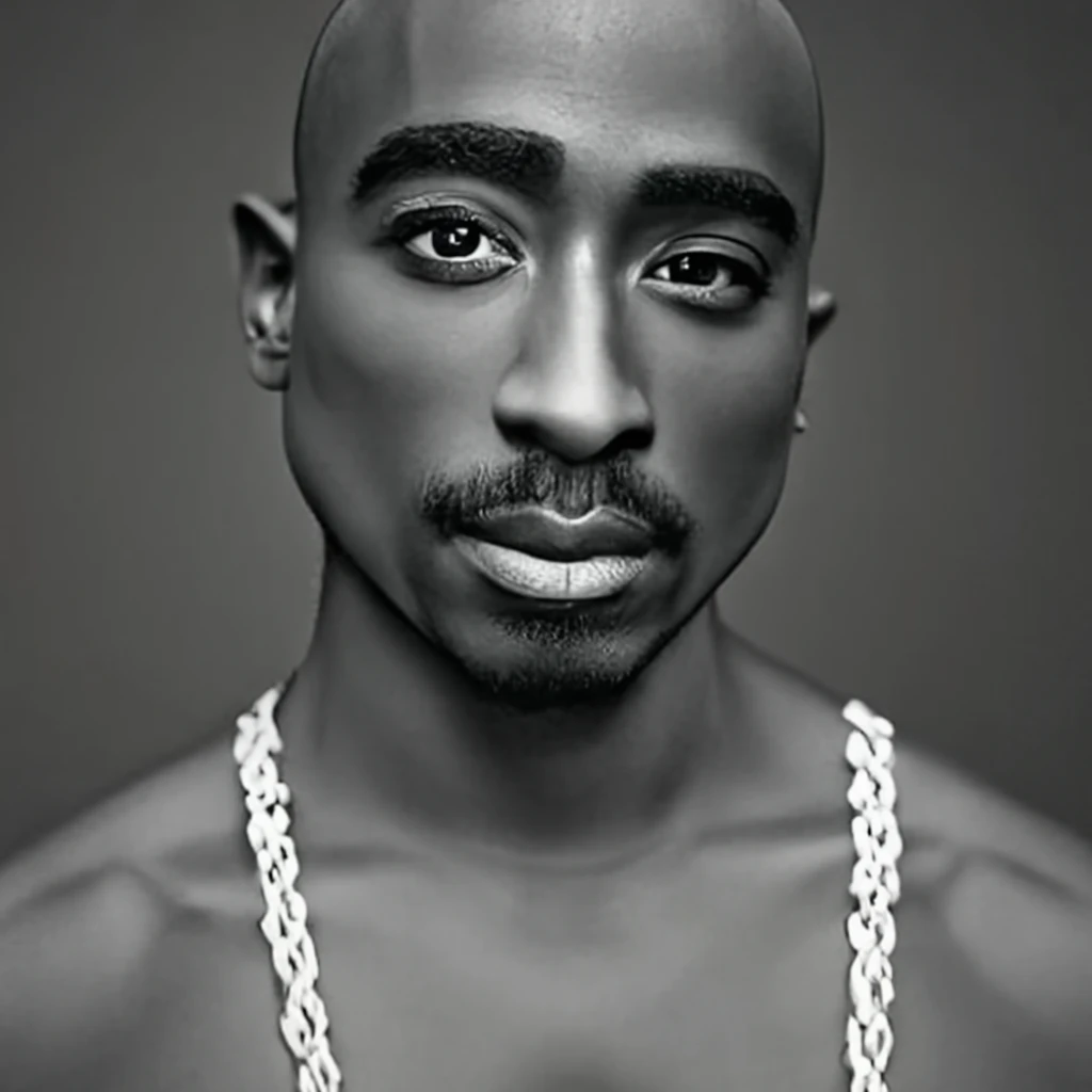 Portrait of 2pac shakur on Craiyon