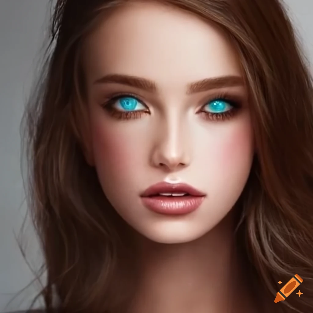 Close Up Portrait Of A Young Woman With Piercing Gaze On Craiyon