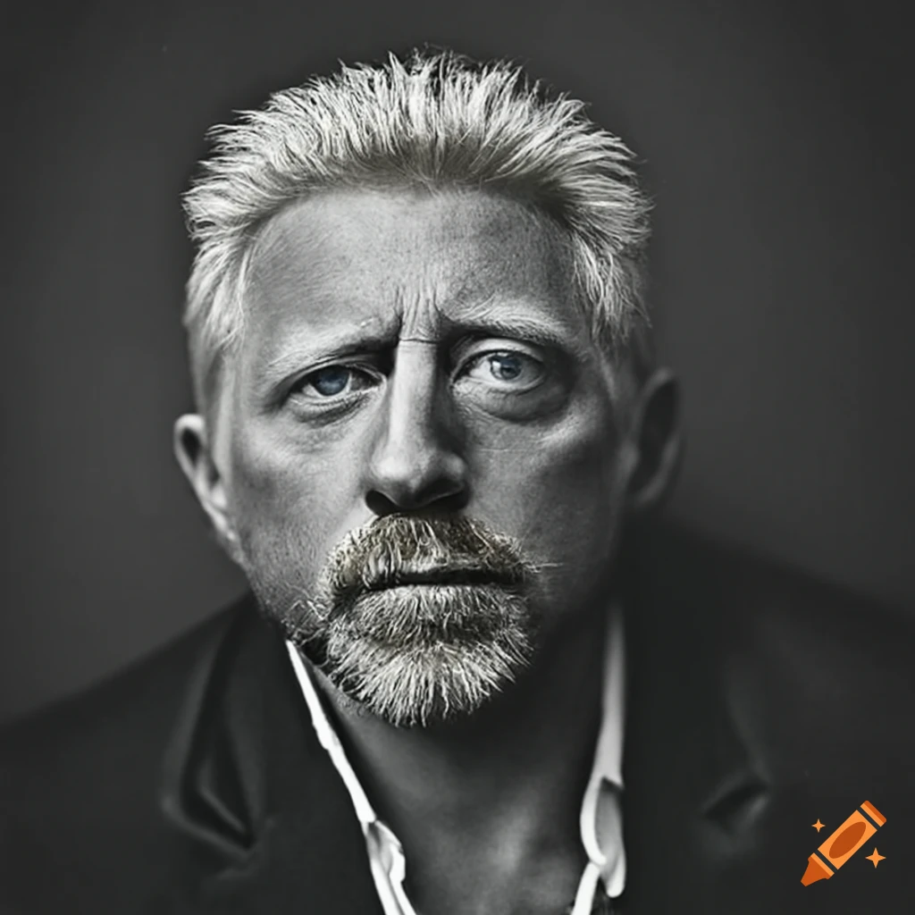 Portrait of boris becker in van gogh style