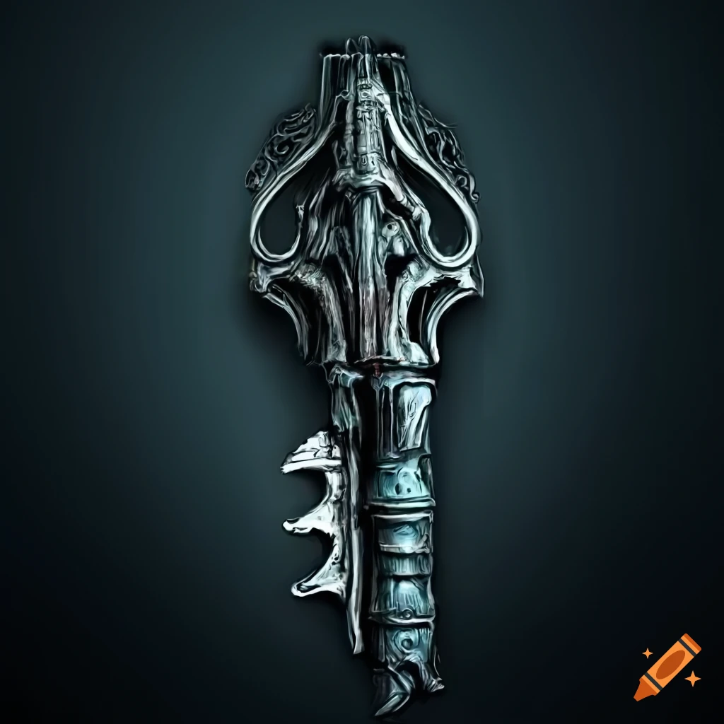 Giger-inspired key design on Craiyon