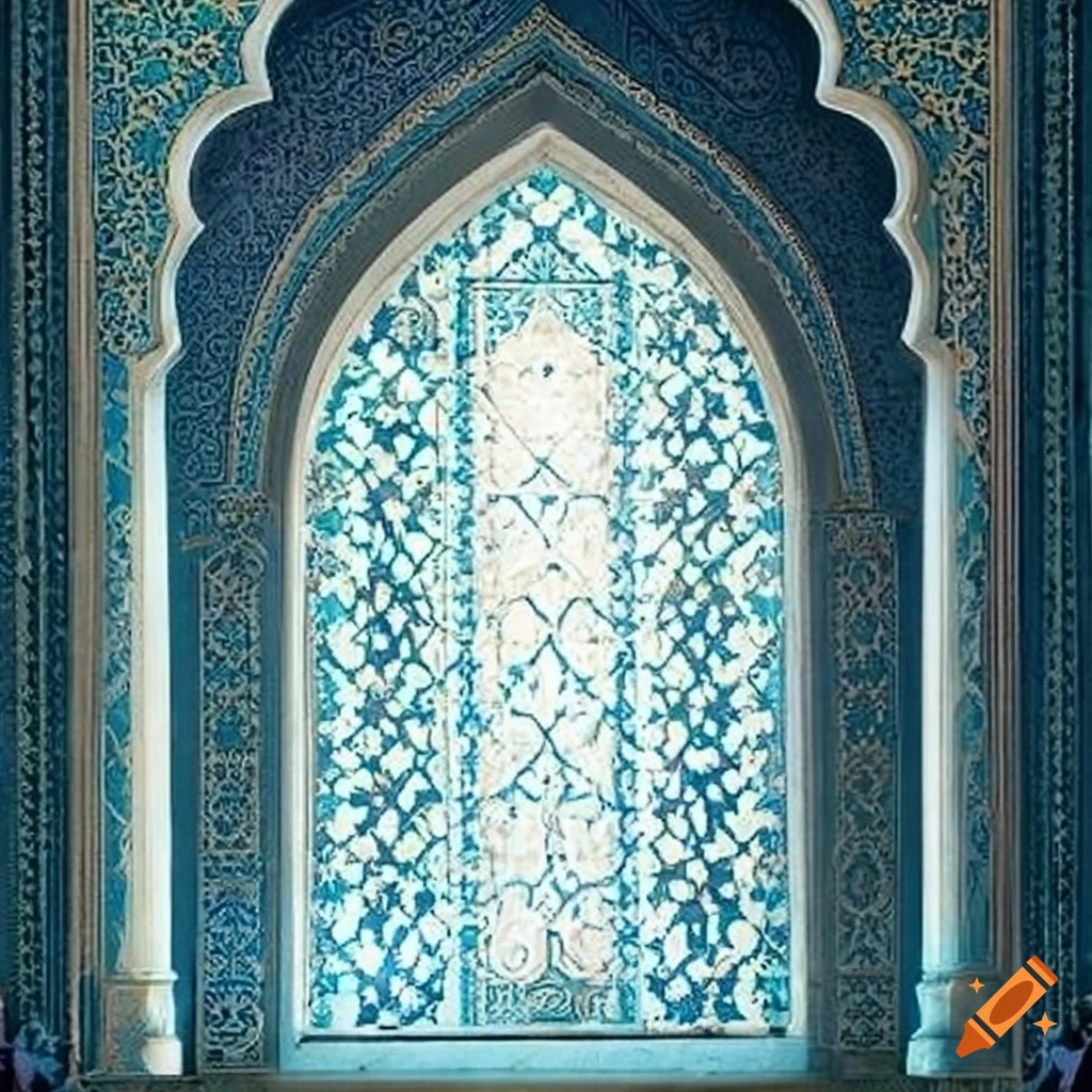 White altar window in islamic art style on Craiyon