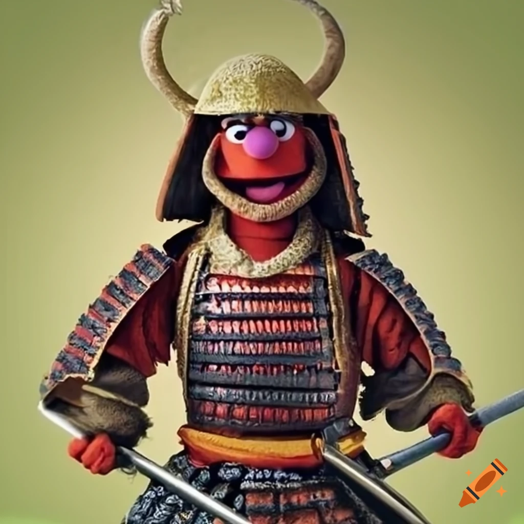 Muppet samurai illustration on Craiyon