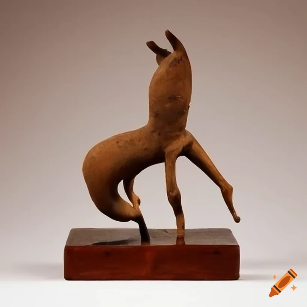 Sepia artwork of an equestrian warrior fighting a primitive figure on ...