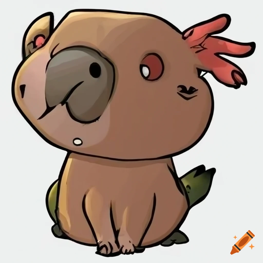 Fantasy art of a mythical capybara monster on Craiyon