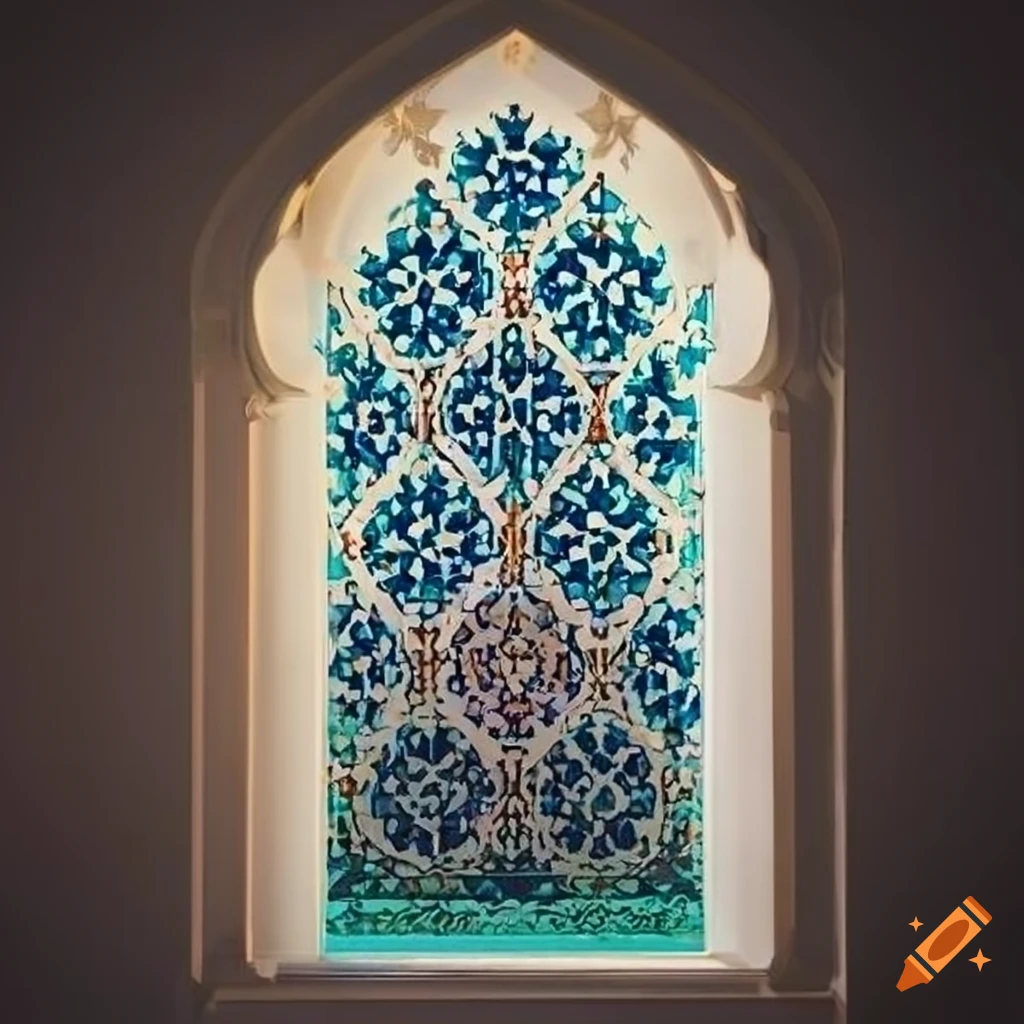 White islamic window on Craiyon