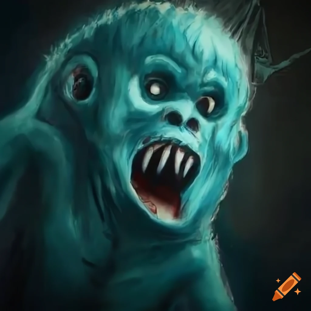 Detailed illustration of a monster drawing