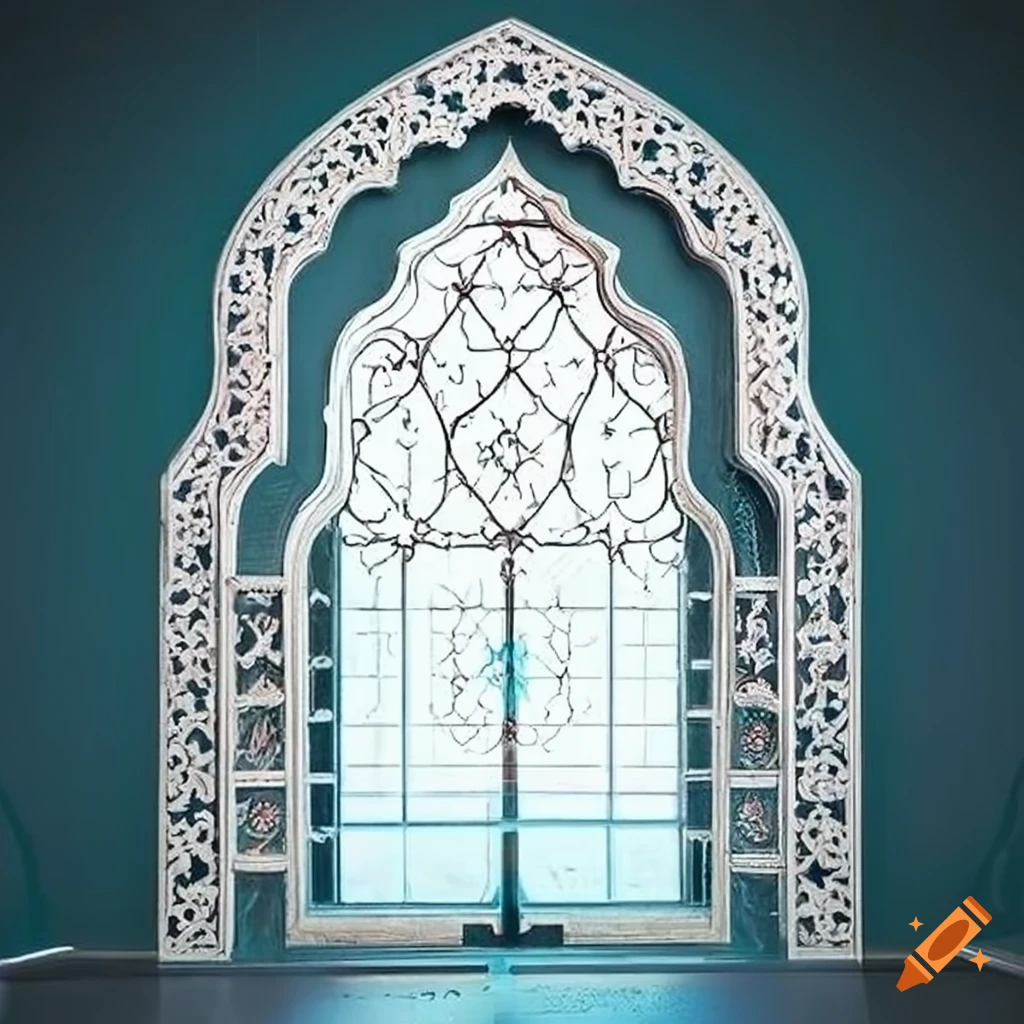 White altar window in islamic art style on Craiyon