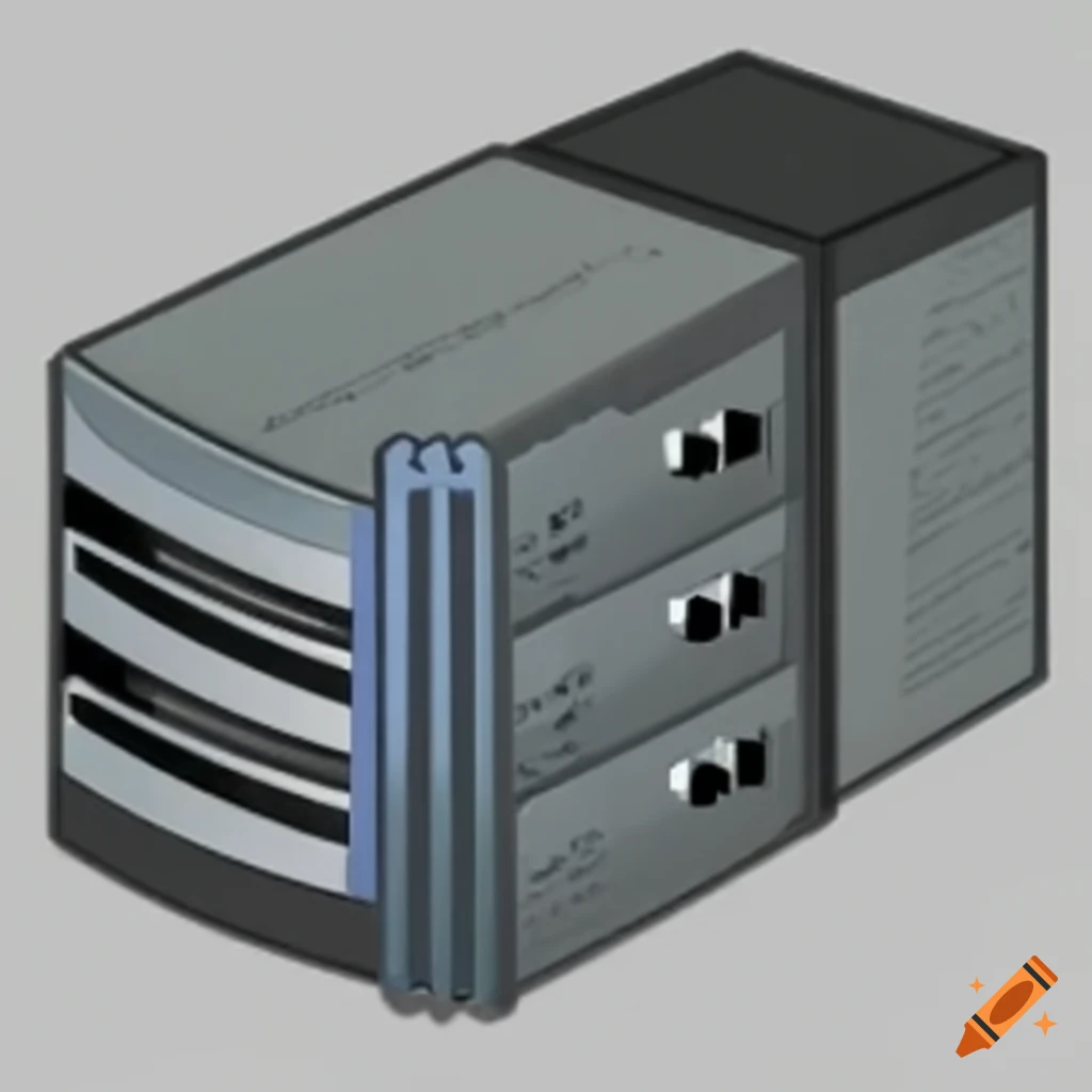 Illustration of basic server functions on Craiyon